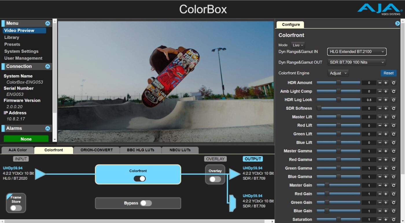 AJA ColorBox v2.0 - Film and Digital TimesFilm and Digital Times